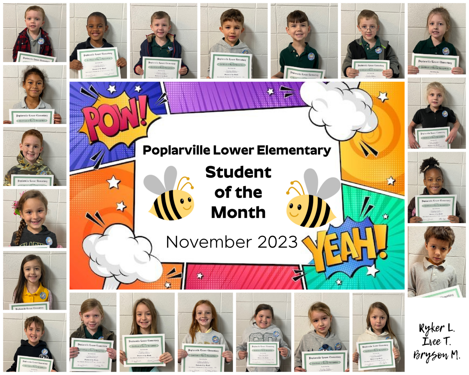 PLE November 2023 Student of the Month – Poplarville School District