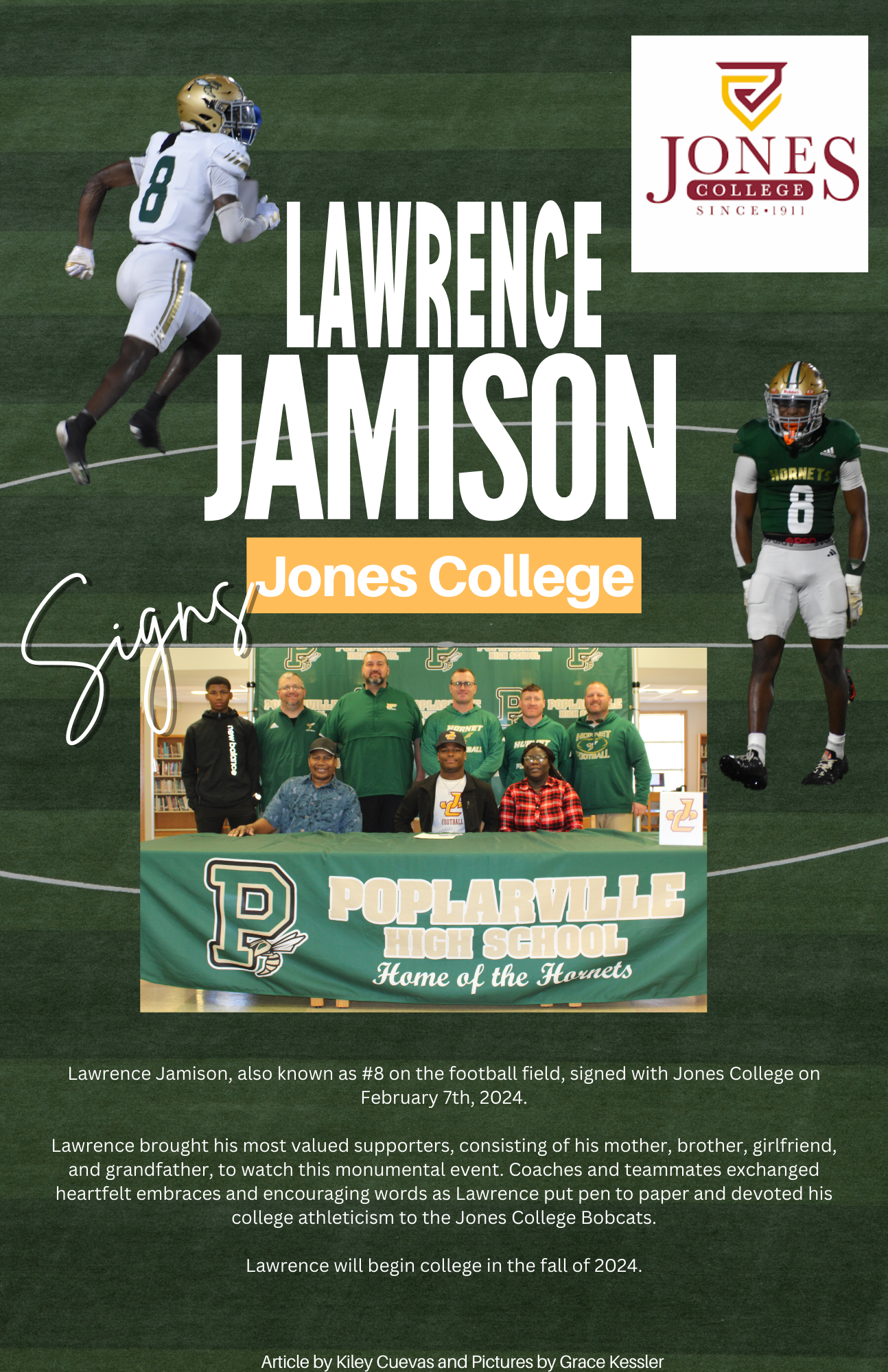 Lawrence Jamison signs with Jones College – Poplarville School District