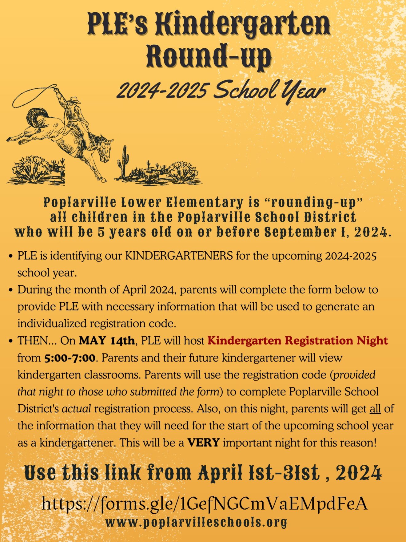 Upcoming Kindergarten Information – Poplarville School District