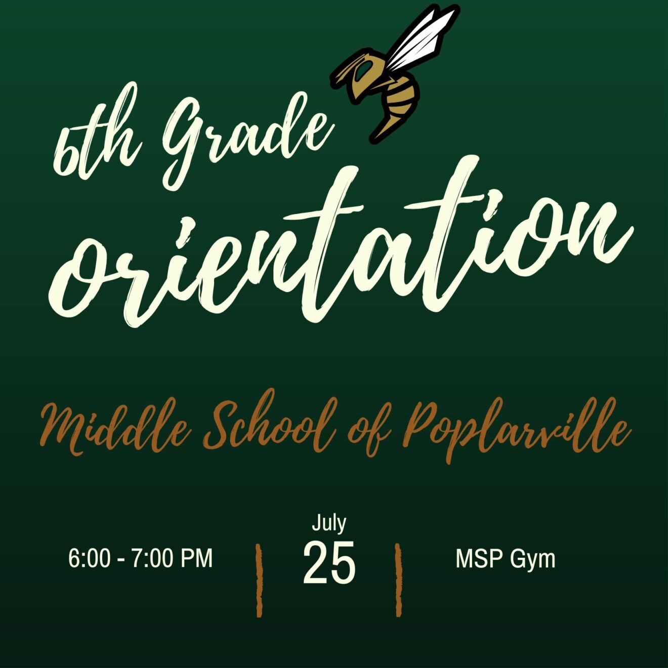MSP – 6th Grade Orientation – Poplarville School District