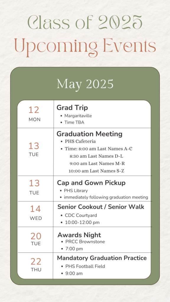PHS Class of 2025 Upcoming Events – Poplarville School District