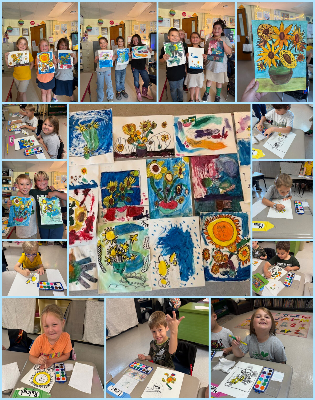 First Graders at PLE Learn about Van Gogh – Poplarville School District