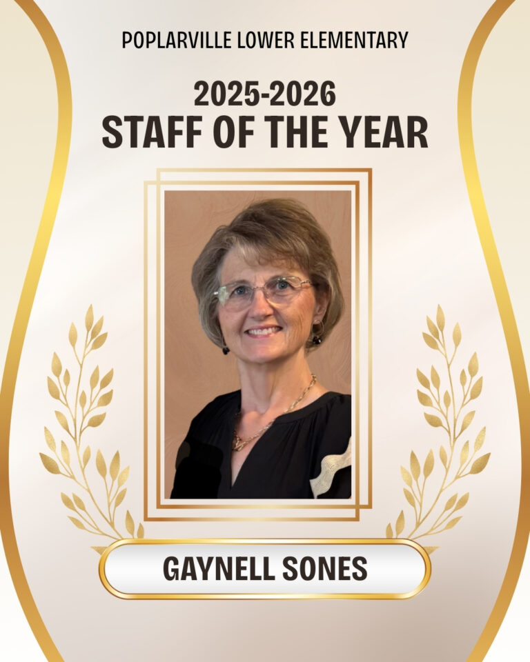 Gaynell Sones-PLE Staff of the Year – Poplarville School District